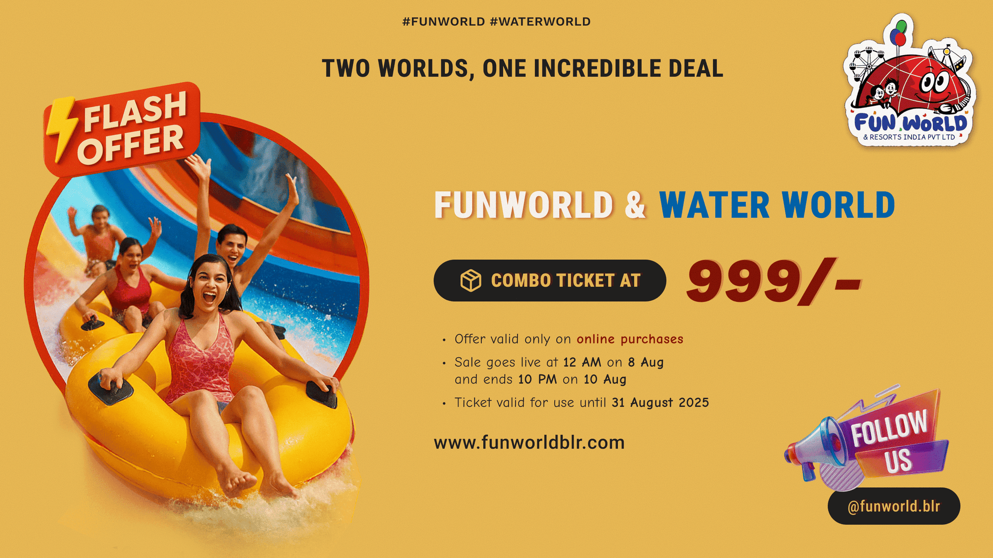 Exciting Offers at Funworld Water Park, Bangalore | Special Deals ...